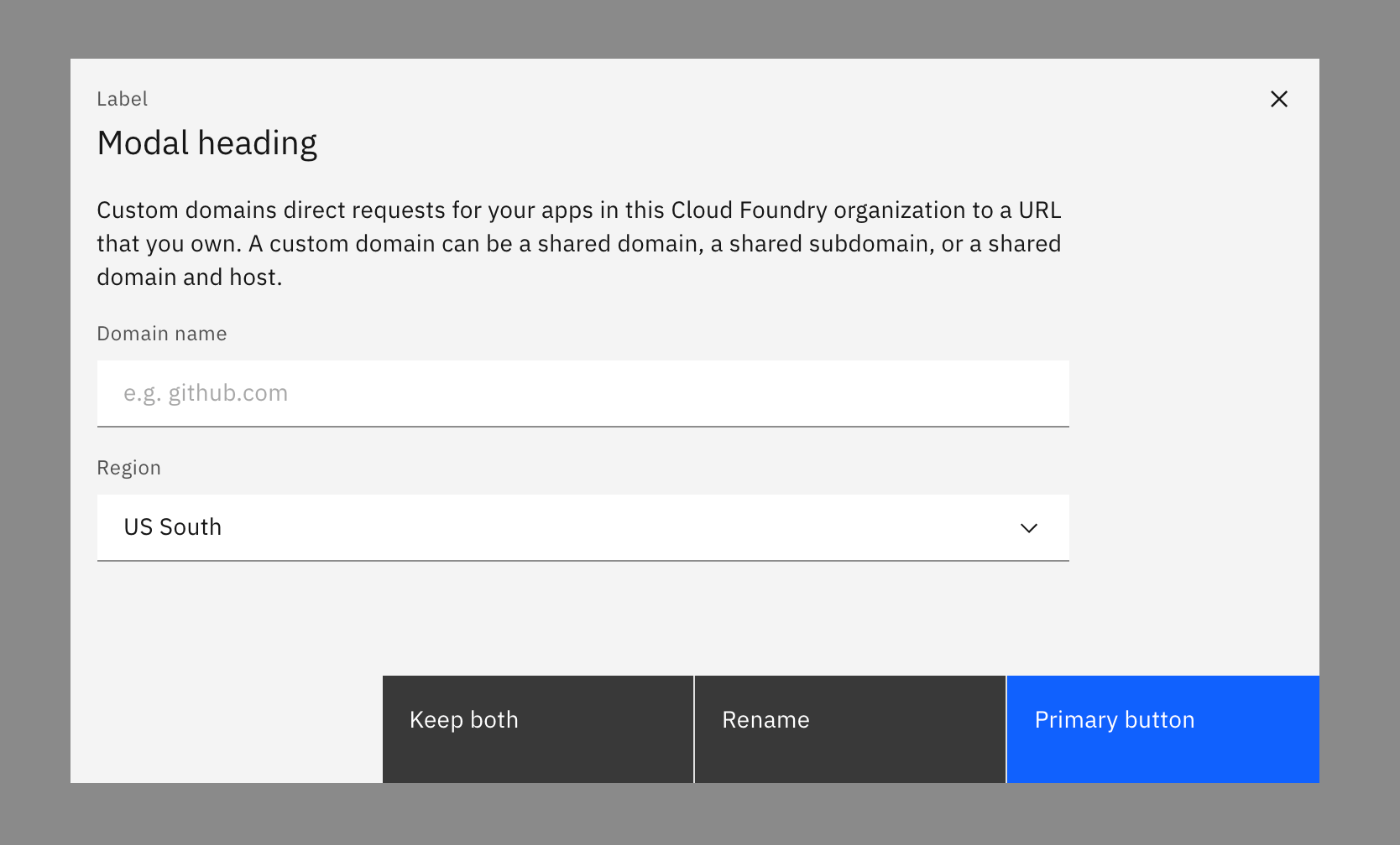 3 button modal has room for 4 buttons · Issue #728 · carbon-design ...