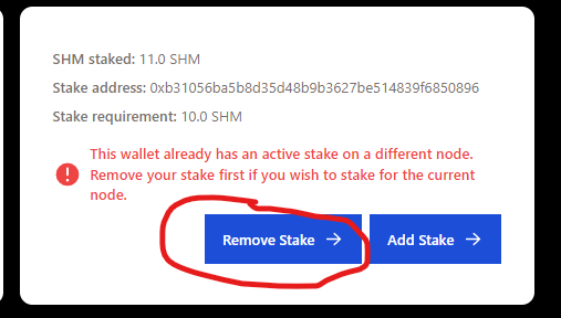 [Duplicate] Validator Cannot Unstake Error ``` This wallet already has an active stake on a ...