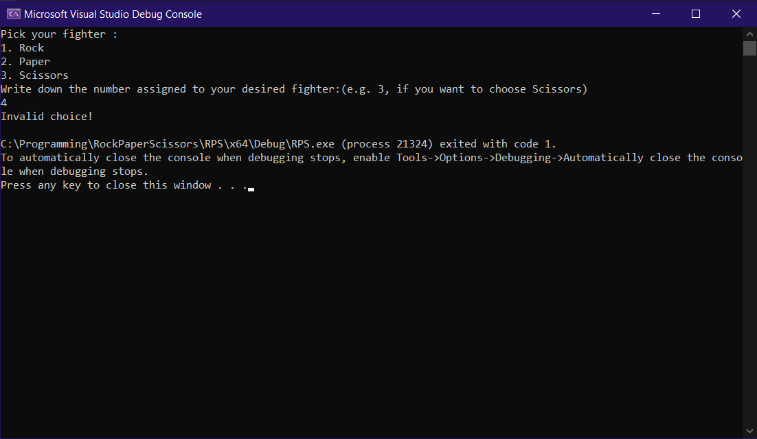 GitHub - sebidieter26/rock-paper-scissors-in-cpp: A C++ text-based rock, paper and scissors game