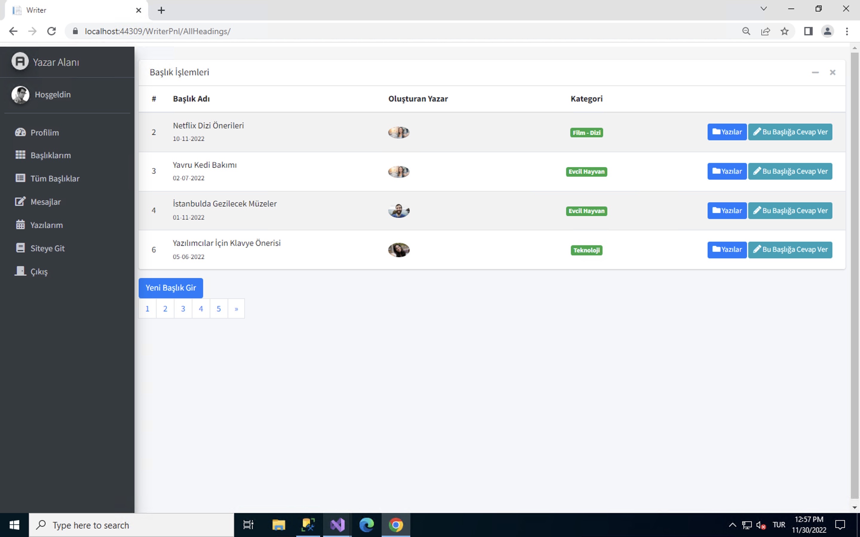 GitHub - gozdemogus/MVCProject: Includes the project from N-Tier MVC Forum Project lectures