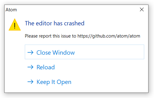 Opening an empty file causes prettier-atom to crash the entire application · Issue #699 ...