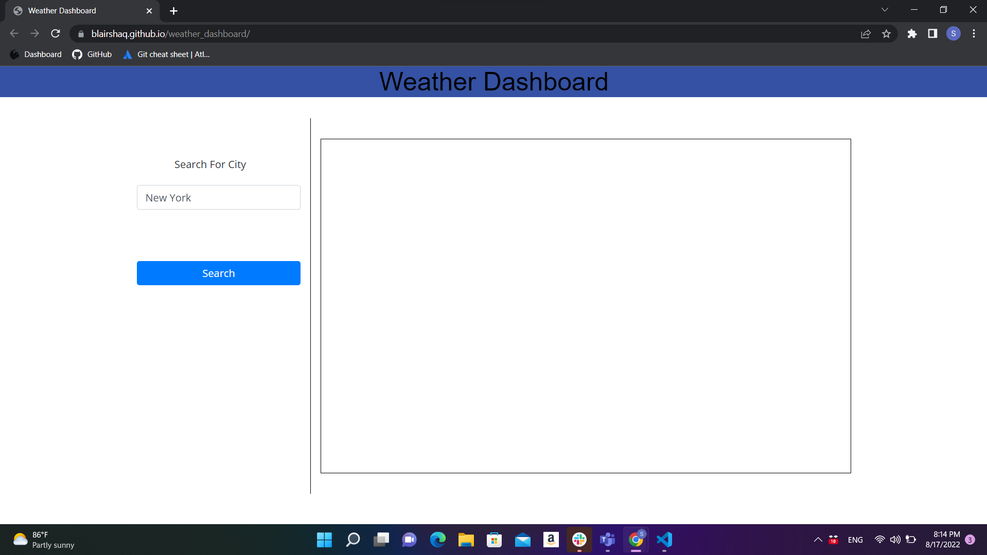 GitHub - Blairshaq/weather_dashboard