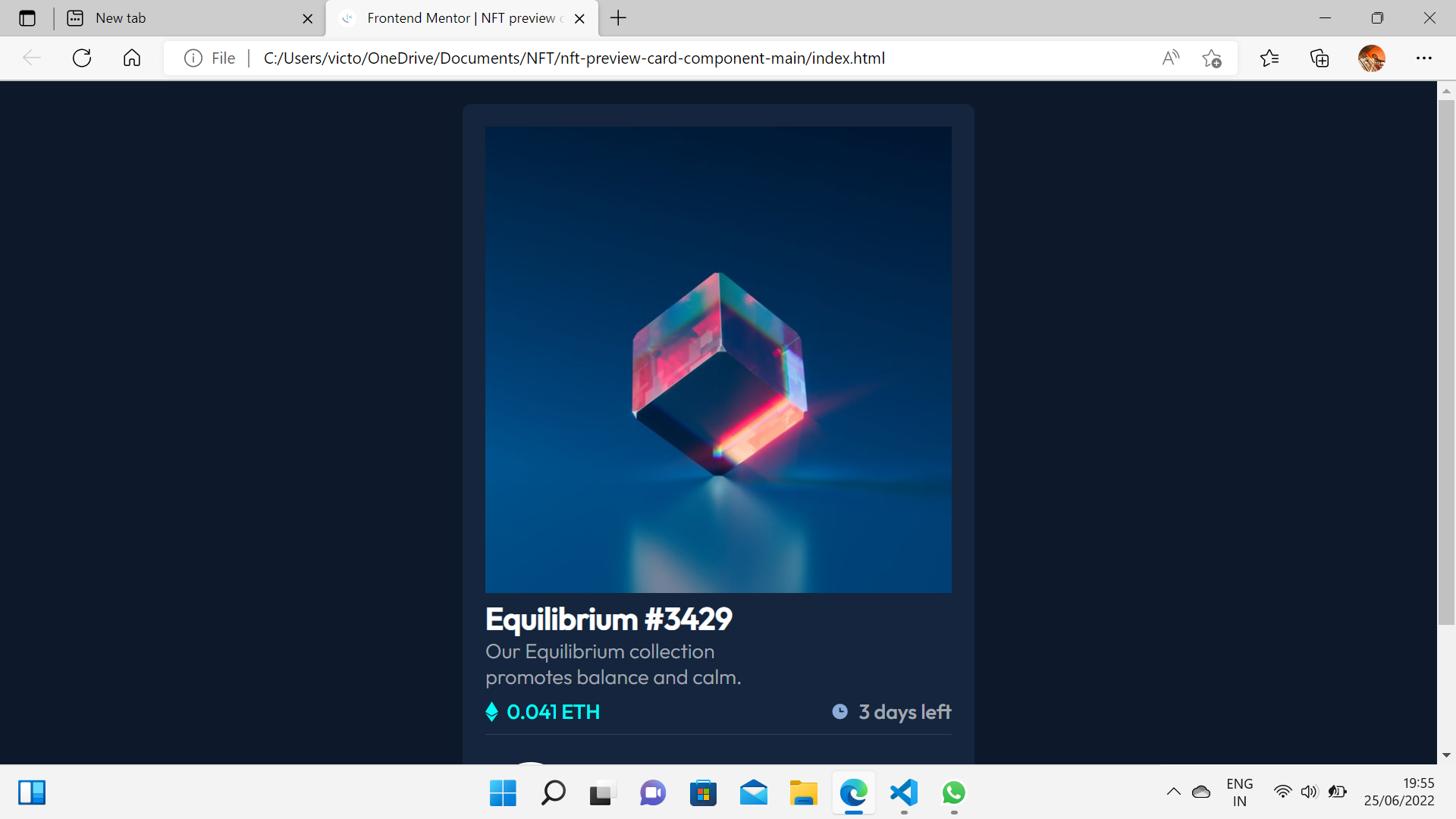 GitHub - olaniyivictor/nft-preview-card-components