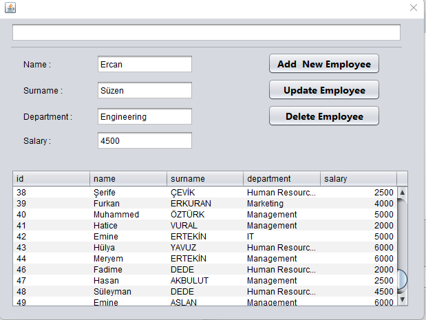 GitHub - ErcanSuzen/Company-Employees-Database-Registration-Project