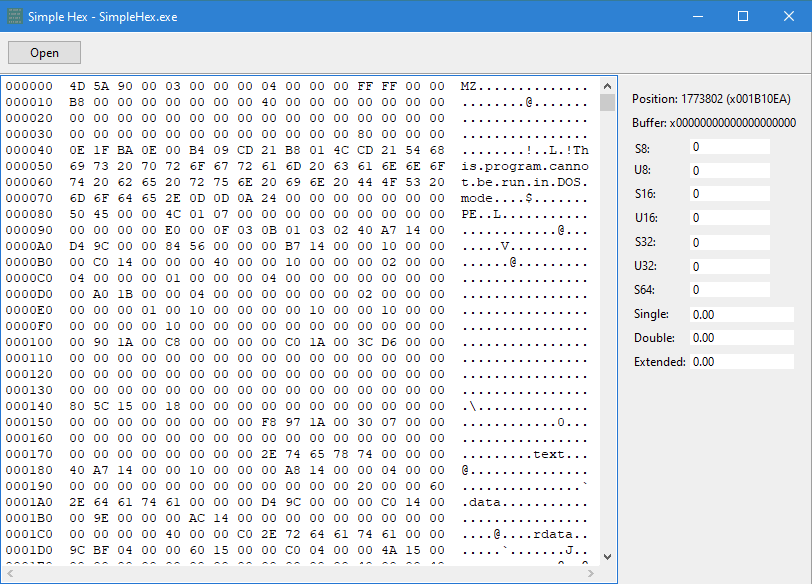 GitHub - jval1972/SimpleHex: Simple Hex Viewer