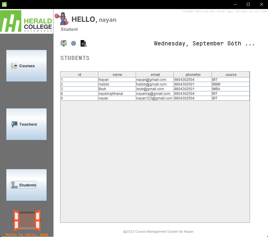 GitHub - notnayan/Course-Management-System--Java-Swing-MySQL: Course Management System with CRUD ...