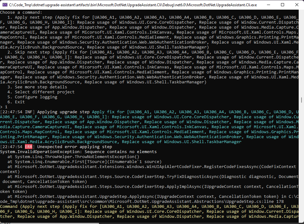 Error in WinUIApiAlertCodeFixer due to use of Linq First() · Issue ...