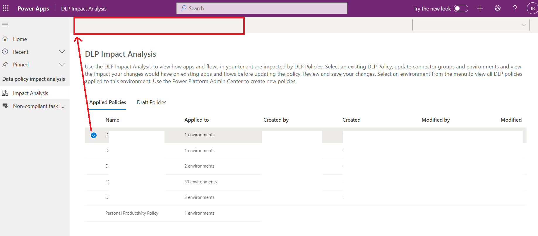 [CoE Starter Kit - BUG] DLP Impact Analysis - UX problem with the ...