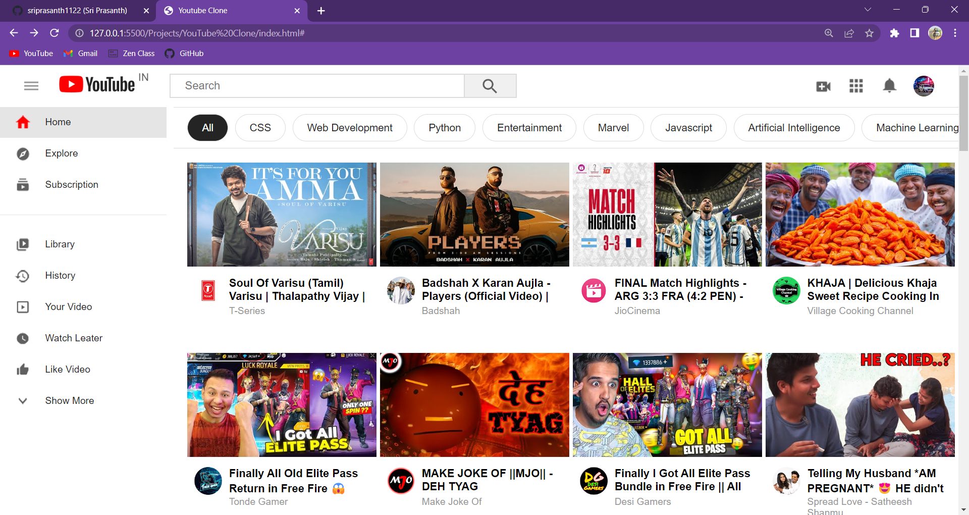 GitHub - sriprasanth1122/YouTube-Clone GitHub - sriprasanth1122/YouTube-Clone