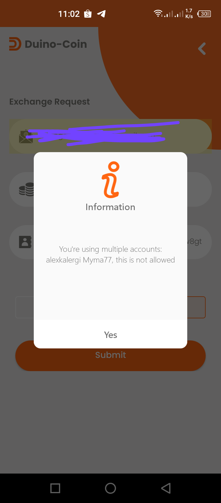 Error message: "You're using multiple accounts" · Issue #1516 · revoxhere/duino-coin · GitHub