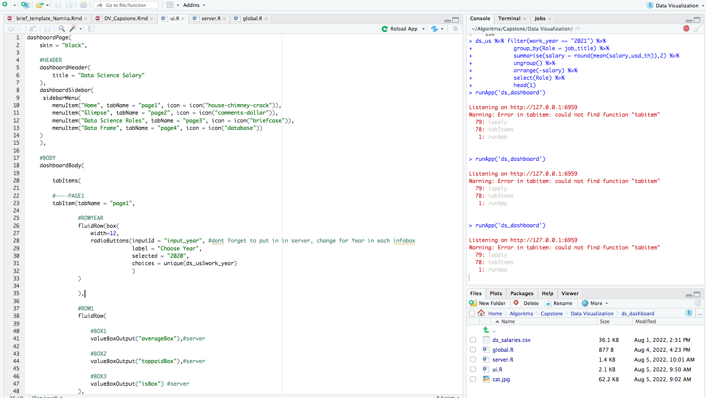 Shiny Error Could Not Find Function Tabitem · Teamalgoritma Community · Discussion 254 · Github