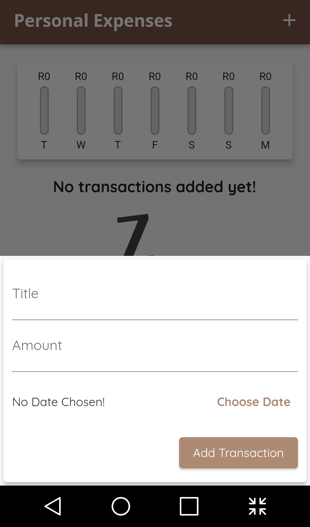 GitHub - senyaman/personal-expenses: This app allows you to record and track your weekly ...