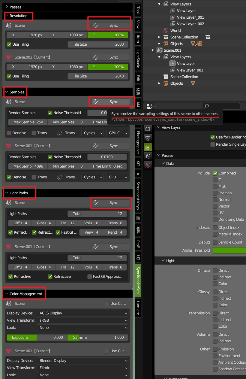 GitHub - chenpaner/SyncRenderSets: Synchronize rendering settings between scenes in Blender ...