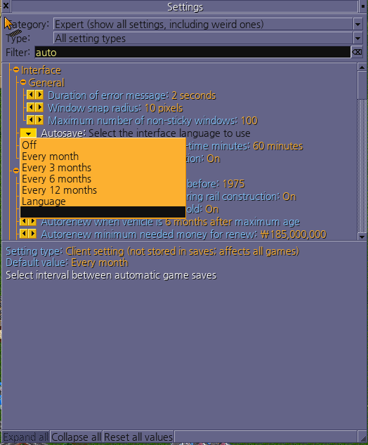 [Bug]: Autosave in Settings (not Game Options) is mangled · Issue #496 · JGRennison/OpenTTD ...