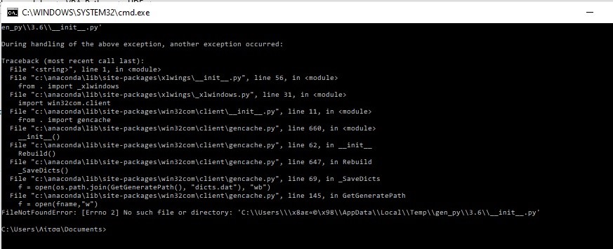 No command specified in the configuration, cannot autostart server 1000. · Issue #1785 · xlwings ...
