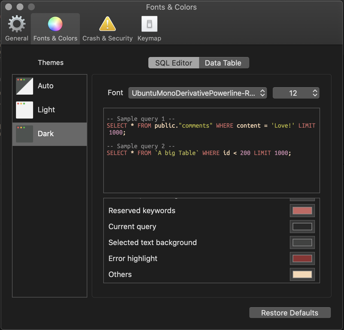 Feature Request: Theme Management · Issue #1585 · TablePlus/TablePlus · GitHub