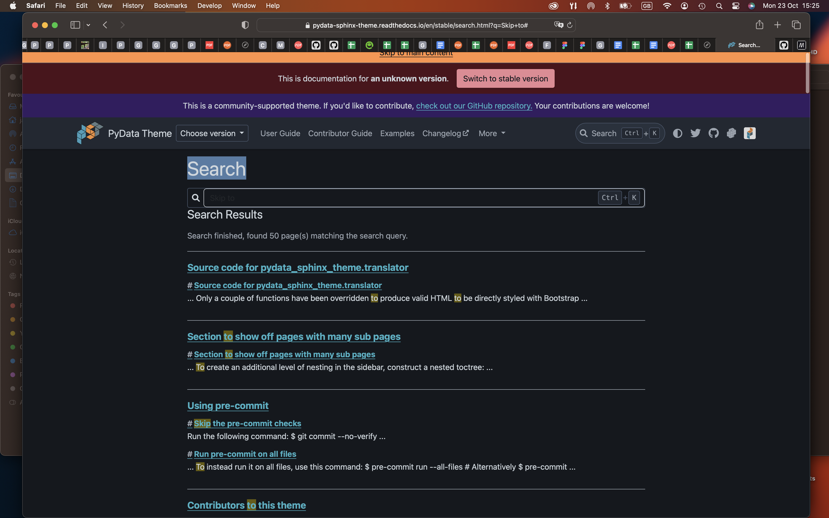 "Skip to main content" message on Safari · Issue #1537 · pydata/pydata-sphinx-theme · GitHub