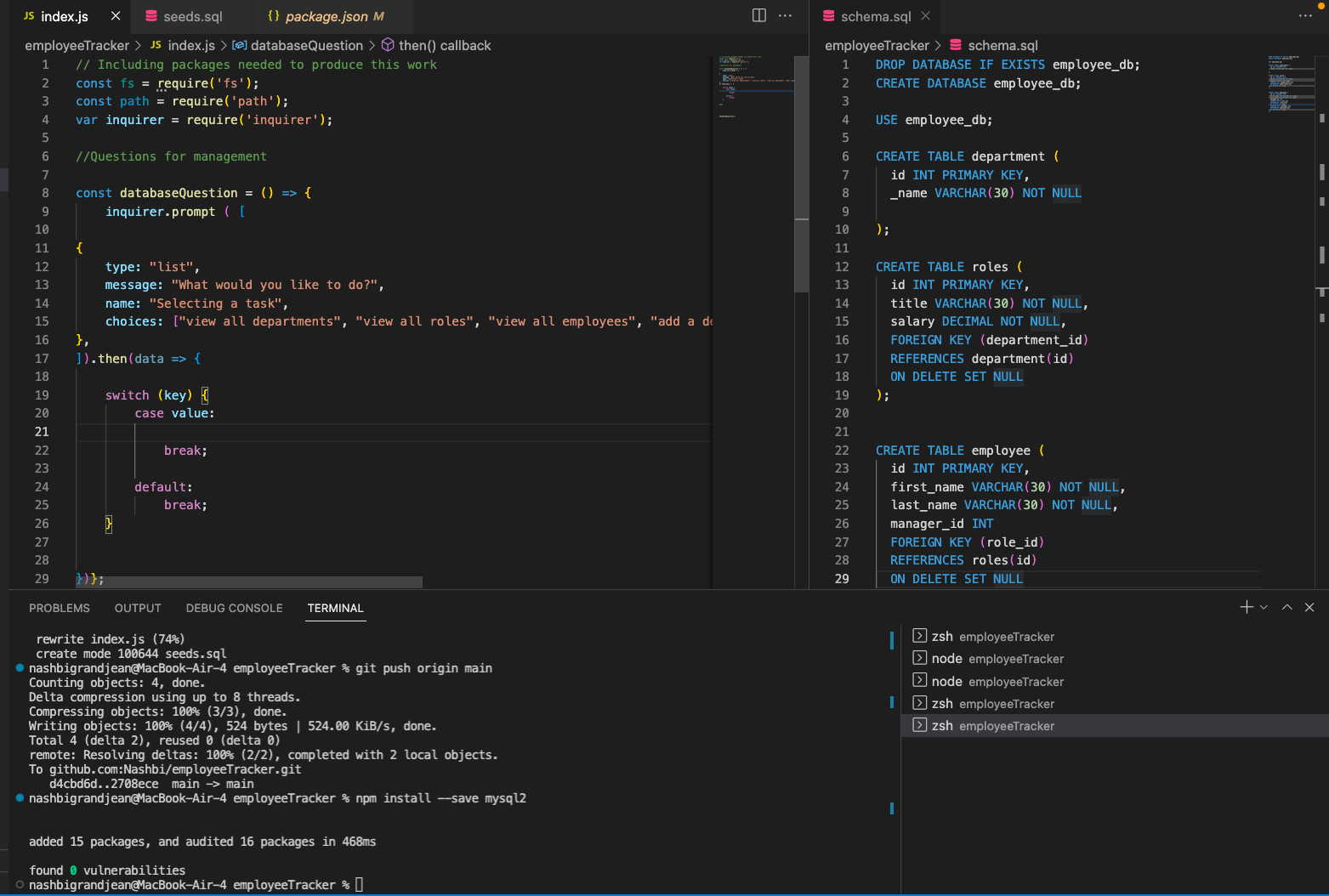 GitHub - Nashbi/employeeTracker