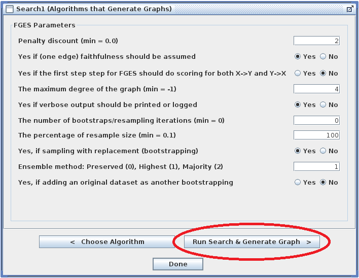 Run Search button on parameters page · Issue #984 · cmu-phil/tetrad · GitHub