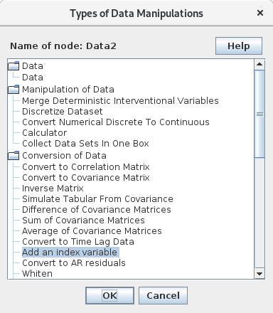 Data Conversion "Add an index variable" Does Not Work · Issue #1020 · cmu-phil/tetrad · GitHub