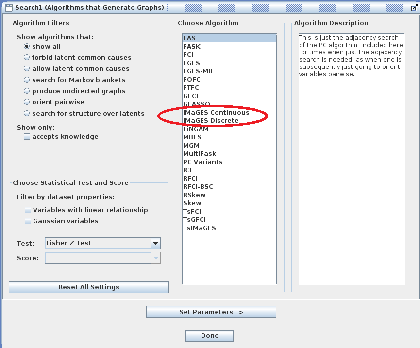 IMaGES Continuous and IMaGES Discrete Needs To Be Filtered By Datatype · Issue #1046 · cmu-phil ...