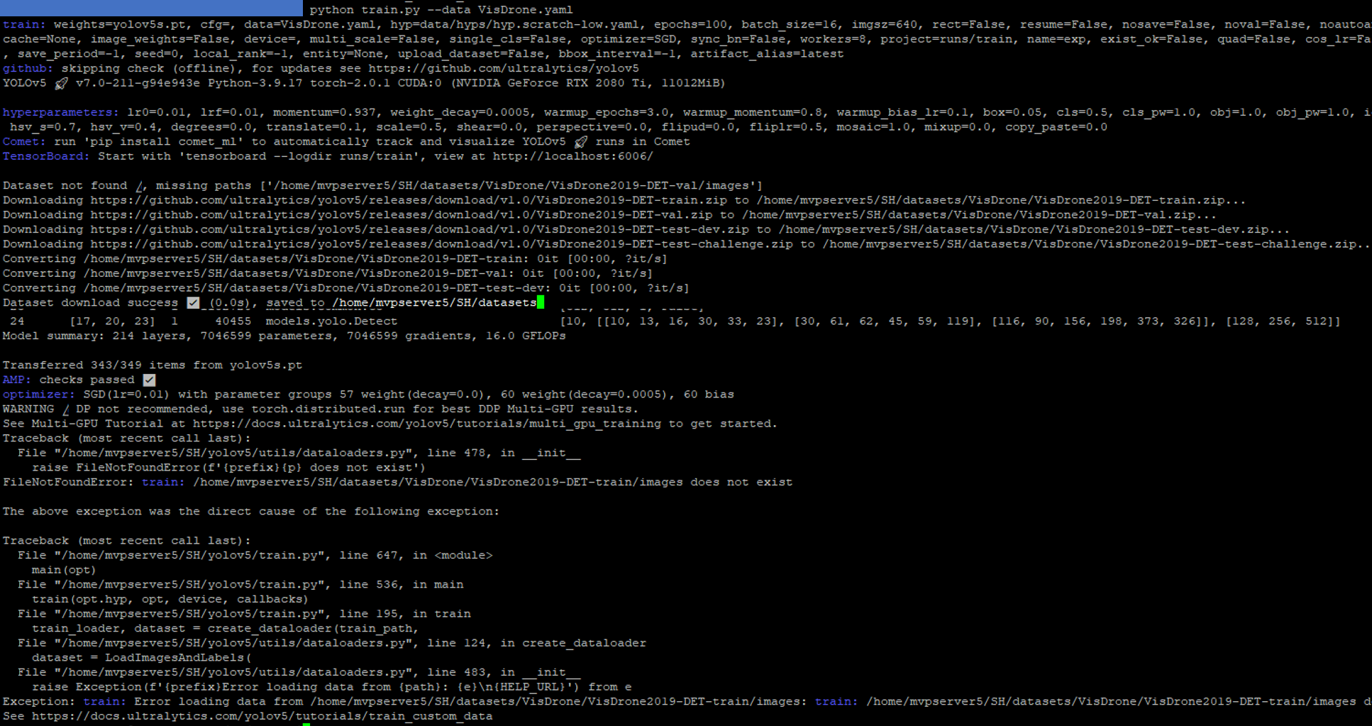 dataset auto-download error · Issue #12024 · ultralytics/yolov5 · GitHub