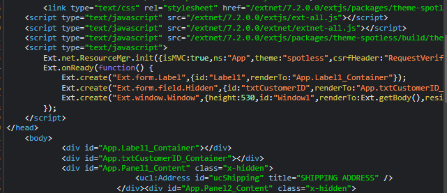 Layouts Formlayout With Usercontrols Example Blank · Issue 9 · Extnet · Github