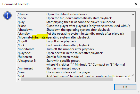 Misaligned text in command line help dialog · Issue #1294 · clsid2/mpc-hc · GitHub