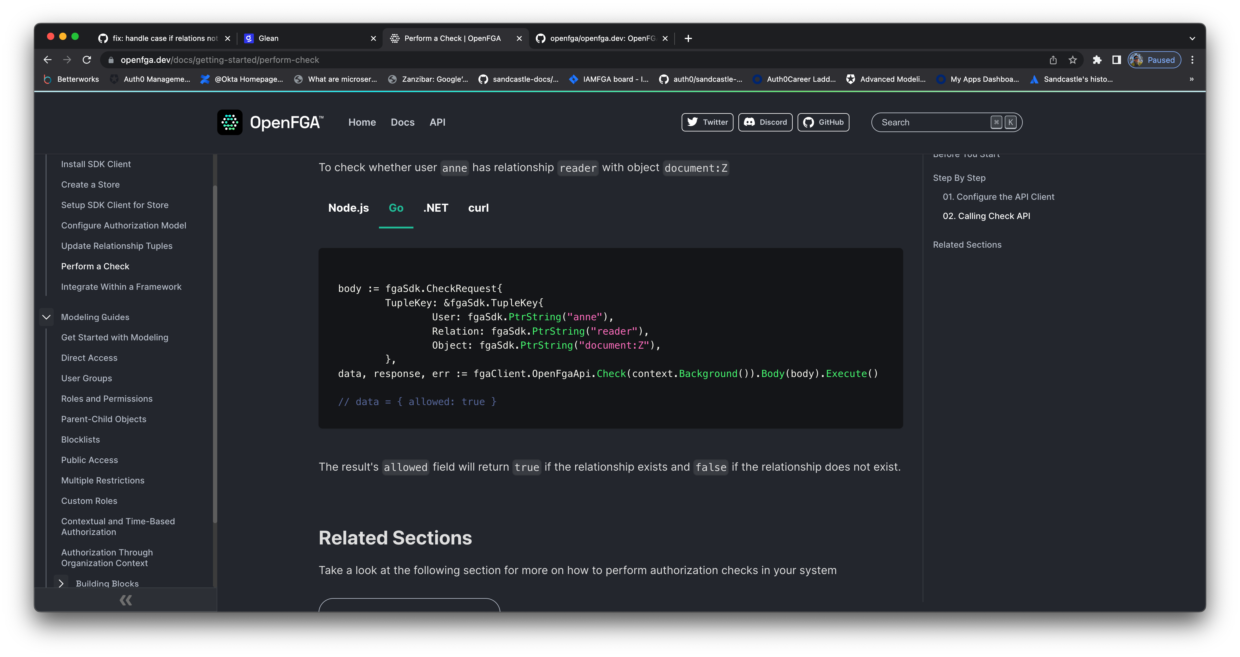GoLang Check call incorrect · Issue #228 · openfga/openfga.dev · GitHub