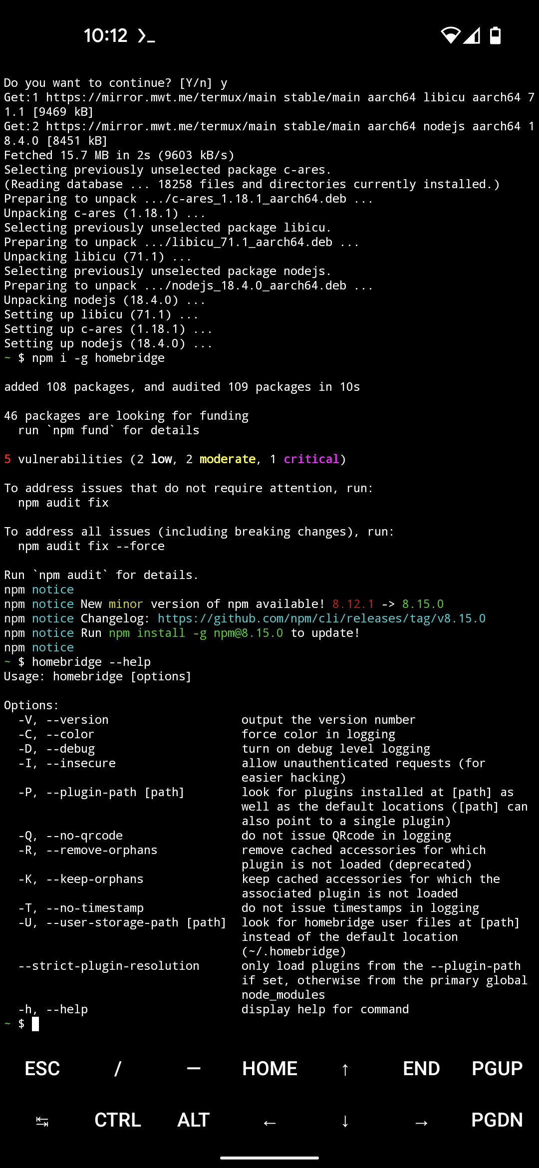 [Package]: Homebridge · Issue #11293 · termux/termux-packages · GitHub