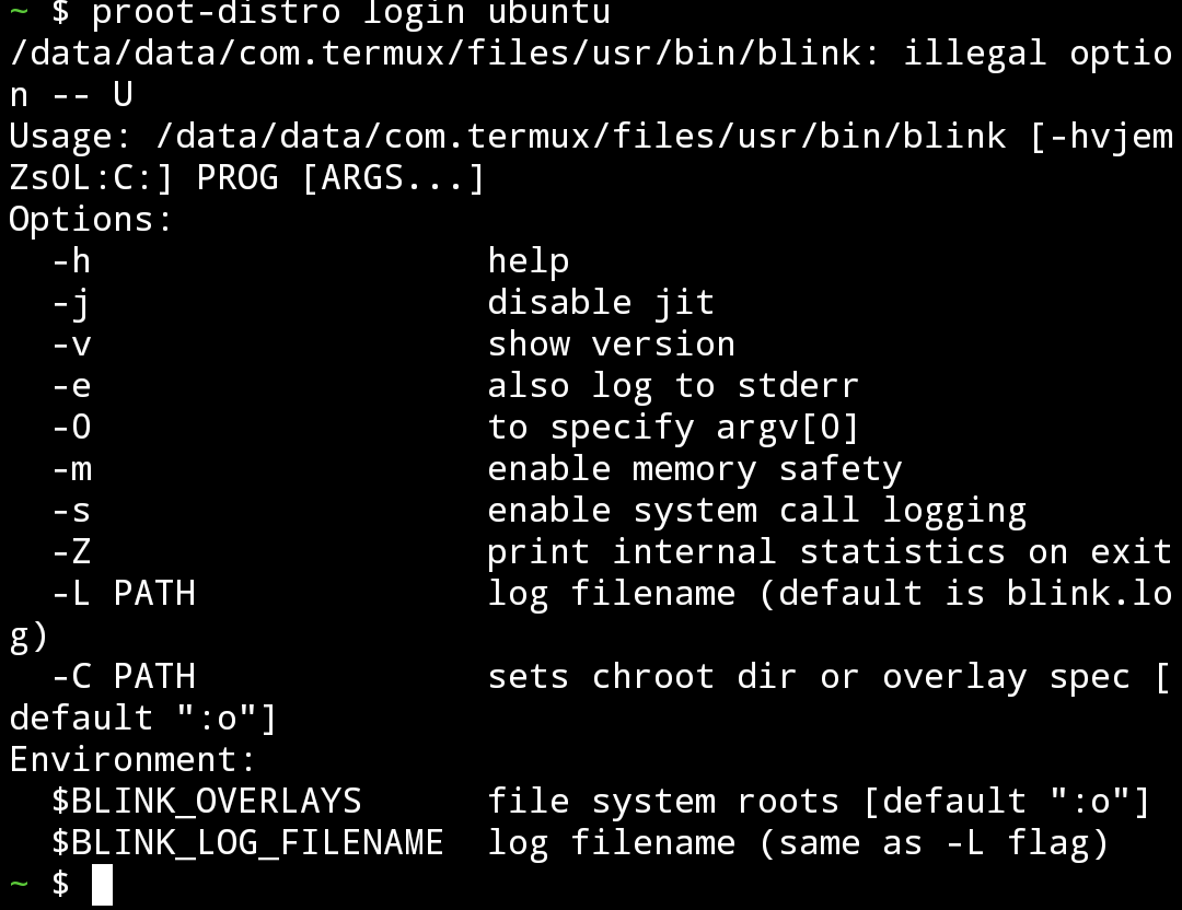 Feature Use Blink Instead Of Qemu I386 And X64 · Issue 281 · Termuxproot Distro · Github