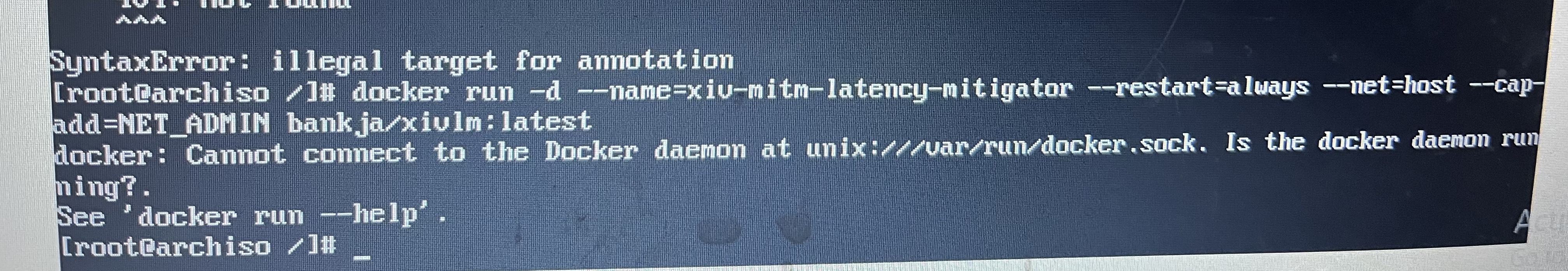 Docker on archlinux · Issue #2 · bankjaneo/XivMitmDocker · GitHub