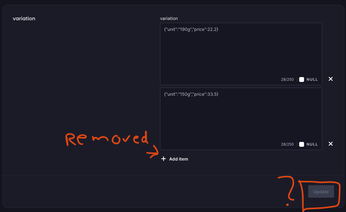 🐛 Bug Report: Can't update document after deleting array element · Issue #5476 · appwrite ...