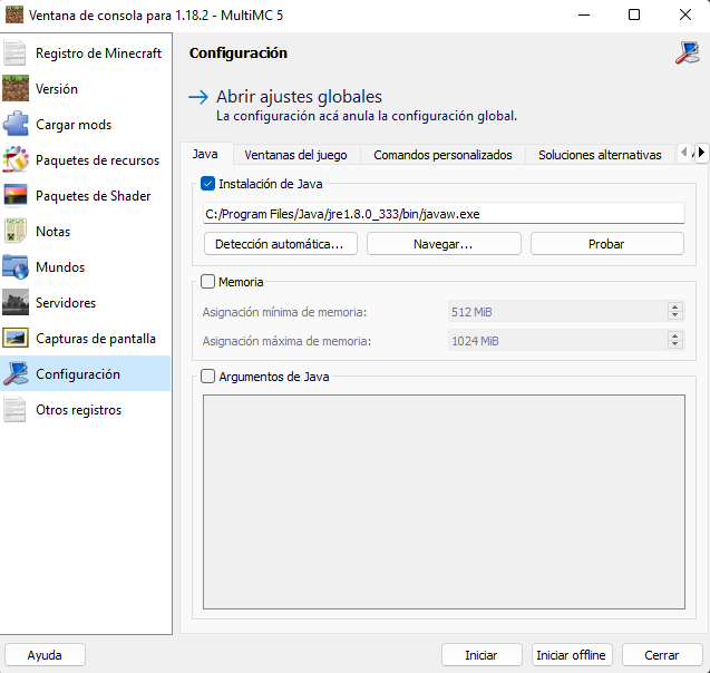 "Minecraft 1.18 Pre Release 2 and above require the use of Java 17 ...