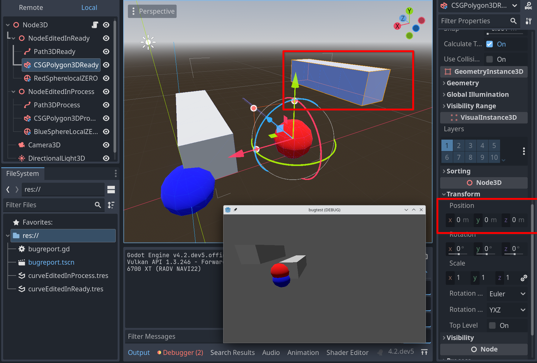 Moving Path3D does not trigger a CSGPolygon draw update · Issue #82024 ...