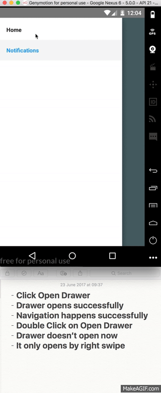 Drawer Doesn T Open After Fast Double Click Primarily Because The Drawer And Its State Are Out