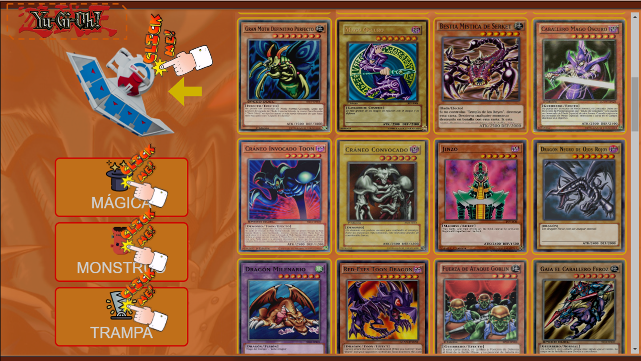 GitHub - AngeloCastilloPerez/Project-YuGiHo: Proyecto en honor a Kazuki Takahashi
