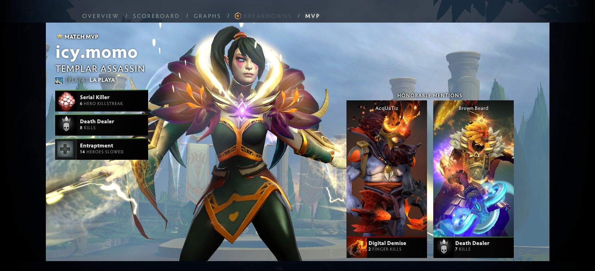Unlocked Immortal Spell Effects feature have a bug on versus screen, featured hero, and overview ...