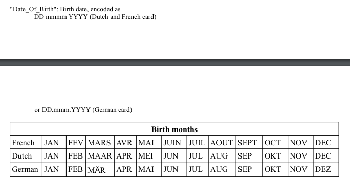 Is there a way to get the date of birth as numeric only? · Issue #156 · Fedict/eid-mw · GitHub