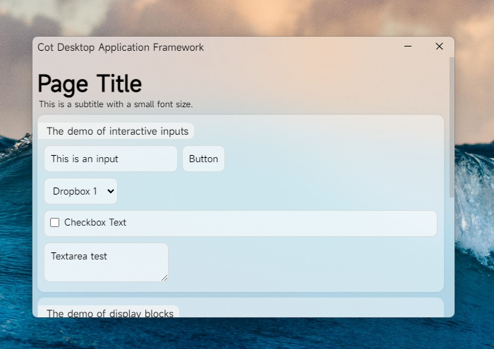 GitHub - cotzhang/framework.Cot-Panelistic-Framework: The basic Cot Desktop Application ...