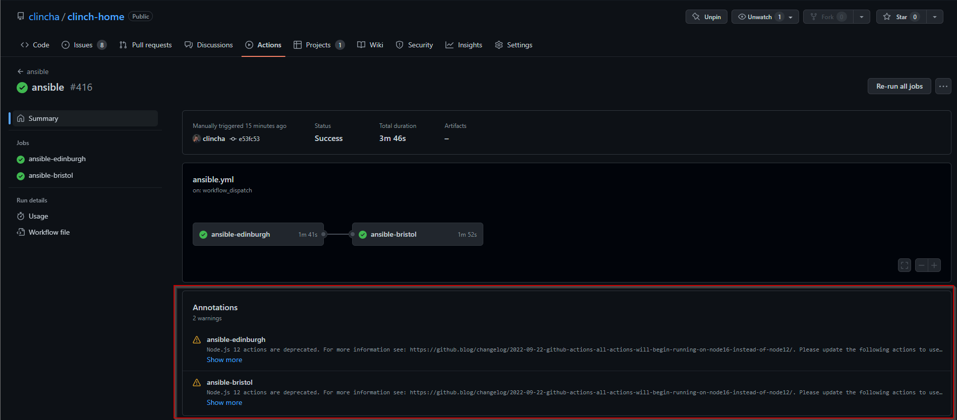 Depreciation warning for GitHub Actions · Issue #27 · clincha-org/clincha · GitHub