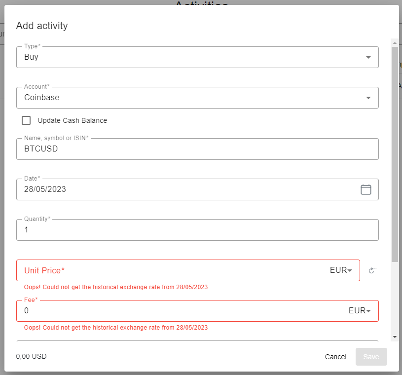 [BUG] Oops! Could not get the historical exchange rate from 28/05/2023 · Issue #2023 ...