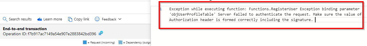 Make sure the value of Authorization header is formed correctly including the signature · Issue ...