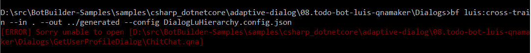 Got an error running luis:crosstrain command in adaptive sample #8 · Issue #2896 · microsoft ...