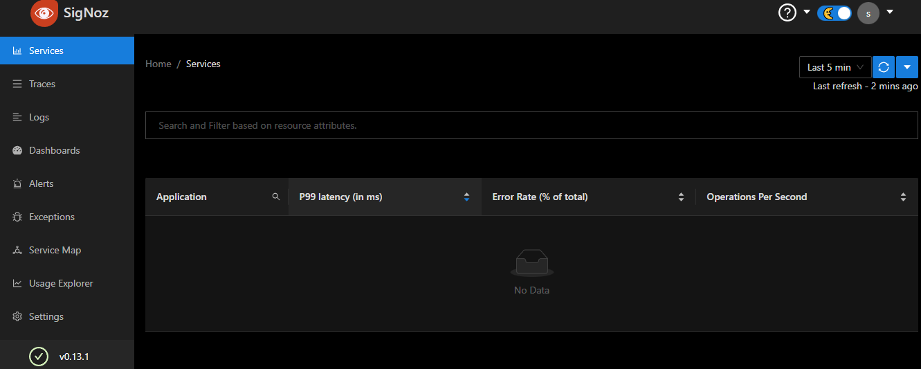 Unable to view Services after installation of signoz · Issue #2007 · SigNoz/signoz · GitHub
