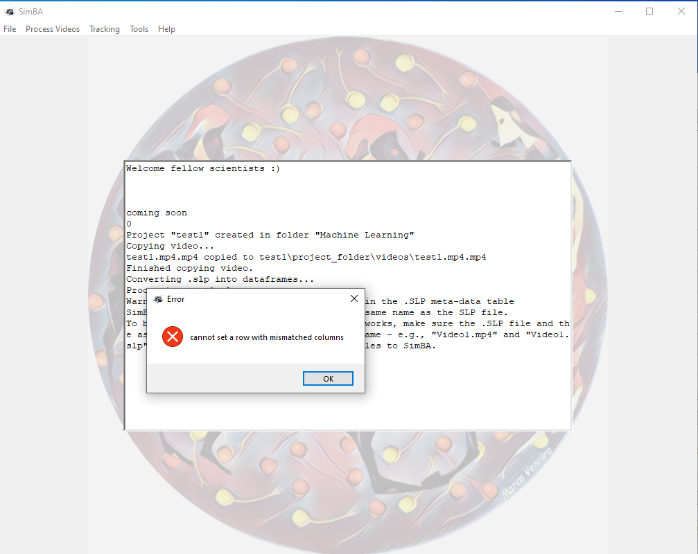 Mismatched Columns Error with SLEAP Tracking File · Issue #188 · sgoldenlab/simba · GitHub