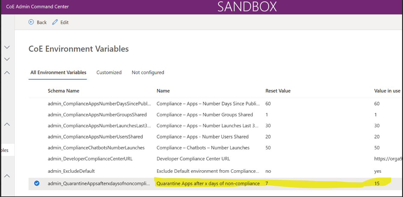 [CoE Starter Kit - BUG] Setup Wizard uses Default Value for environment variable, even when ...