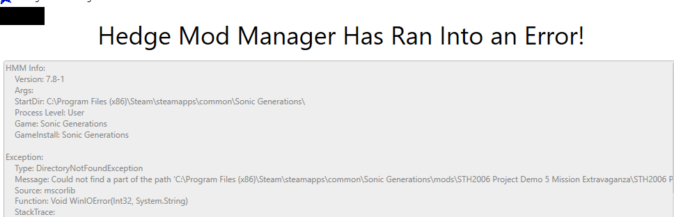[SonicGenerations] · Issue #467 · thesupersonic16/HedgeModManager · GitHub
