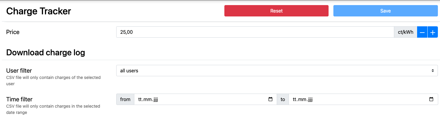 Charge Tracker Numbers behind comma not working · Issue #27 · Tinkerforge/warp-charger · GitHub