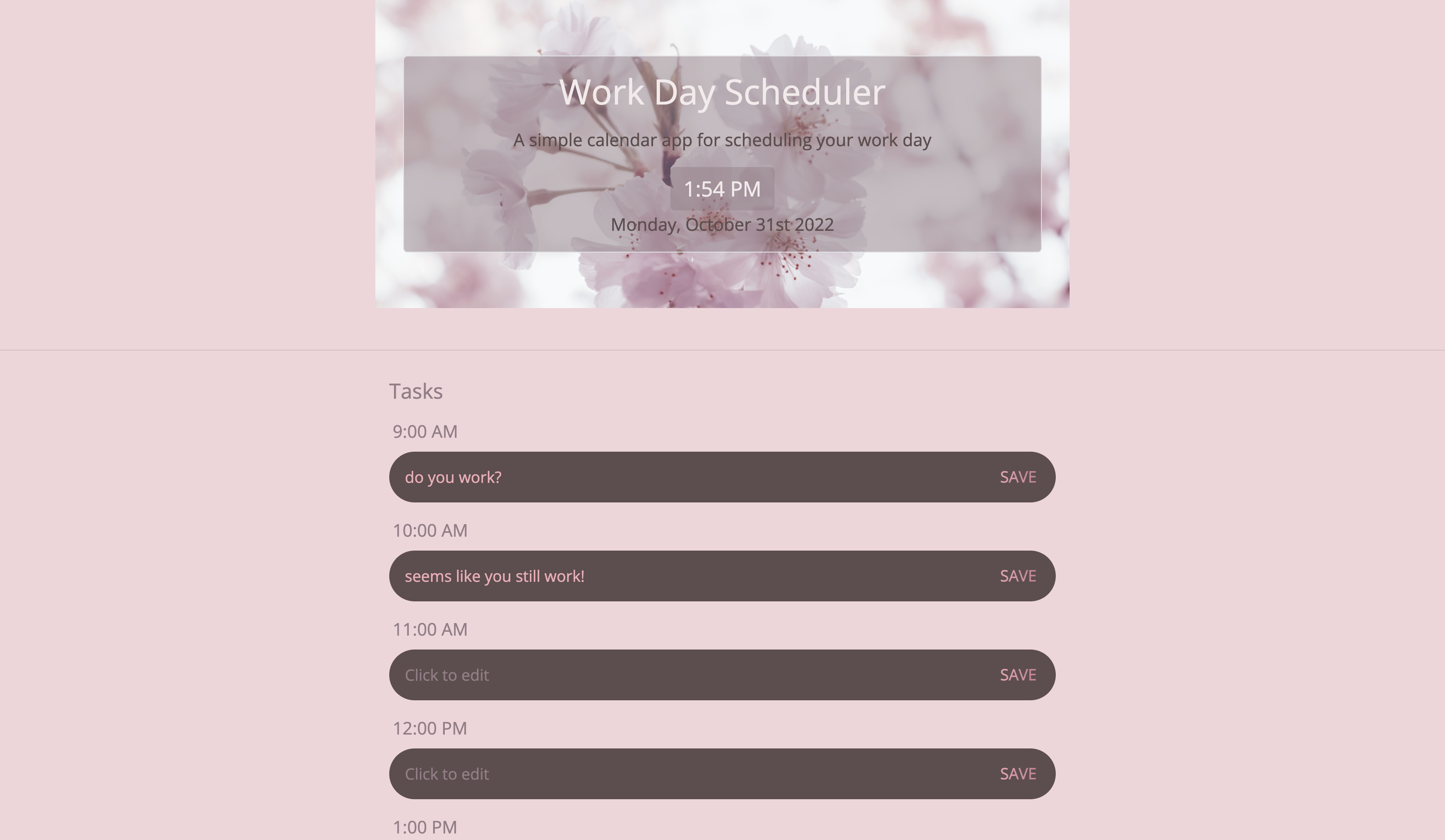 GitHub - StephCambria/WorkdayPlanner